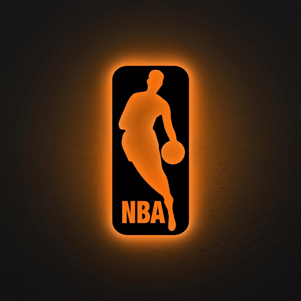NBA LED Wall Sign: Color Changing Lighted Wood Decor - Etsy