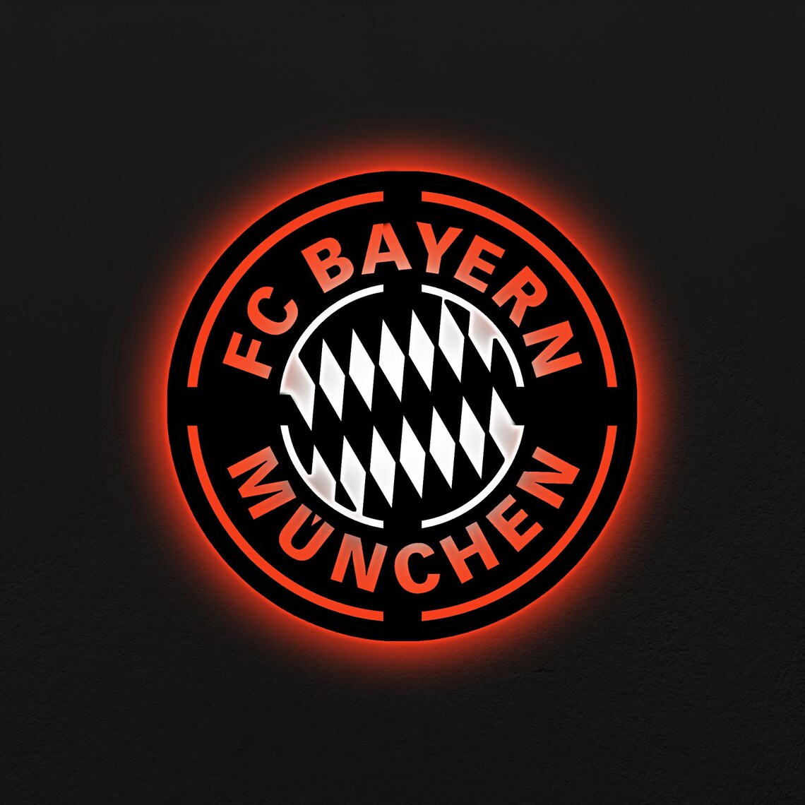 FC Bayern Munich LED Wall Sign: Bundesliga Football Decor,sports Gift ...