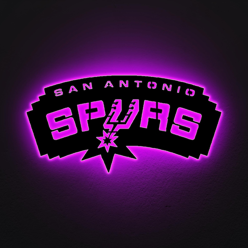 San Antonio Spurs LED Wall Decor: NBA Fan Gift - Etsy