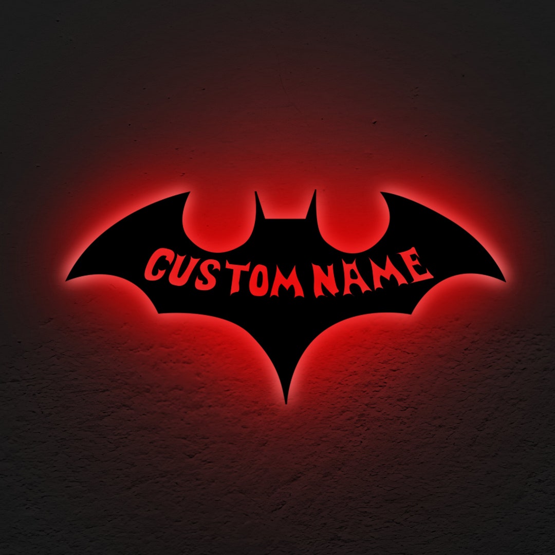 Personalized Superhero LED Wall Sign: Custom Name Decor - Etsy