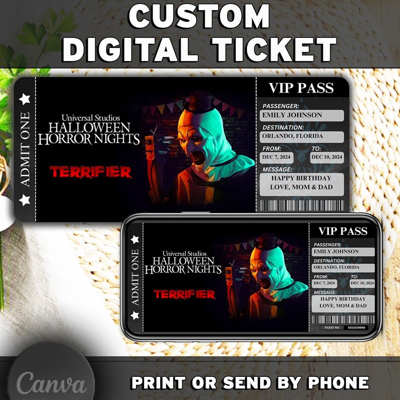 Universal HALLOWEEN HORROR NIGHTS Surprise Trip Tickets, Vacation Gift ...
