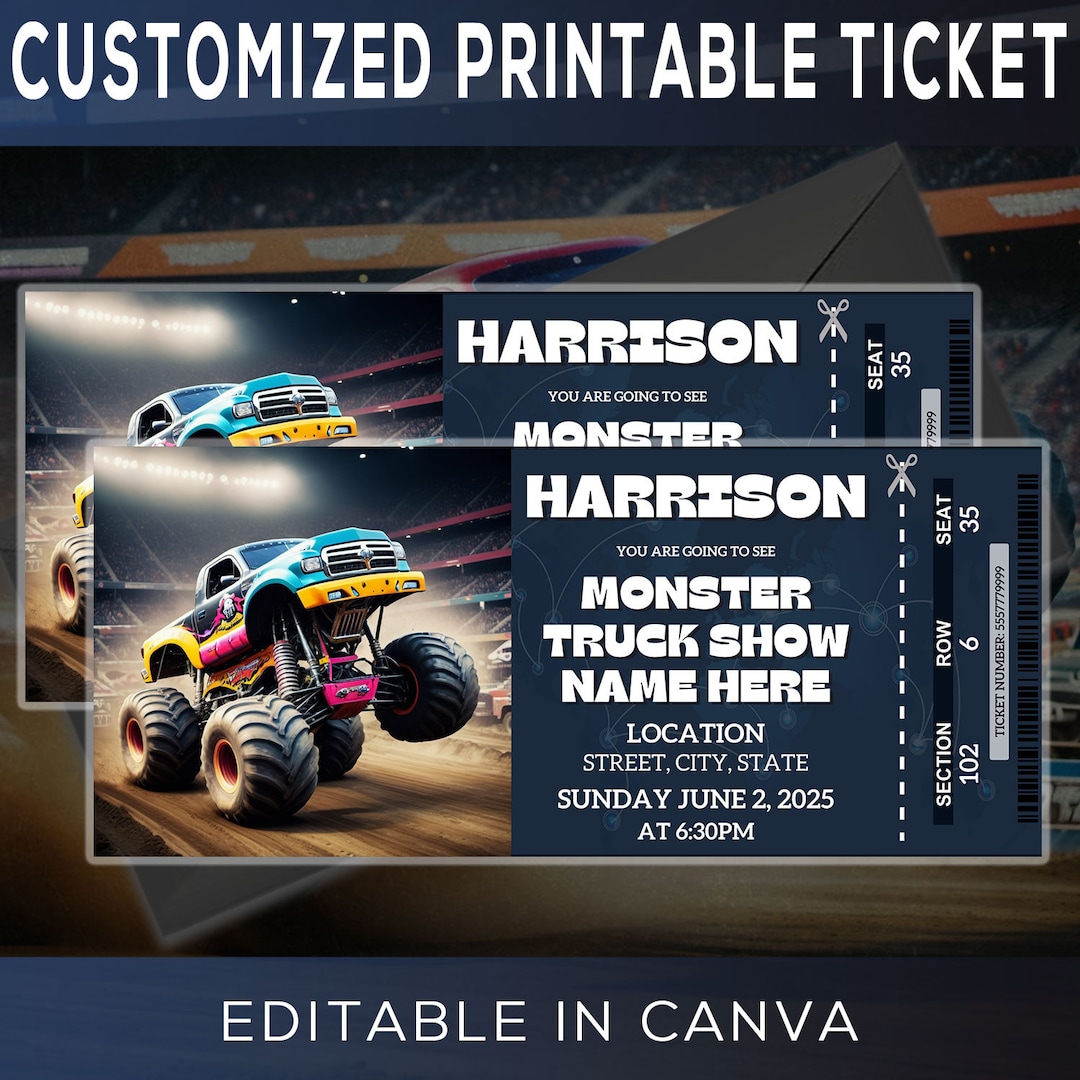 MONSTER TRUCK Surprise Trip Gift Ticket Monster Trucks Surprise Reveal ...