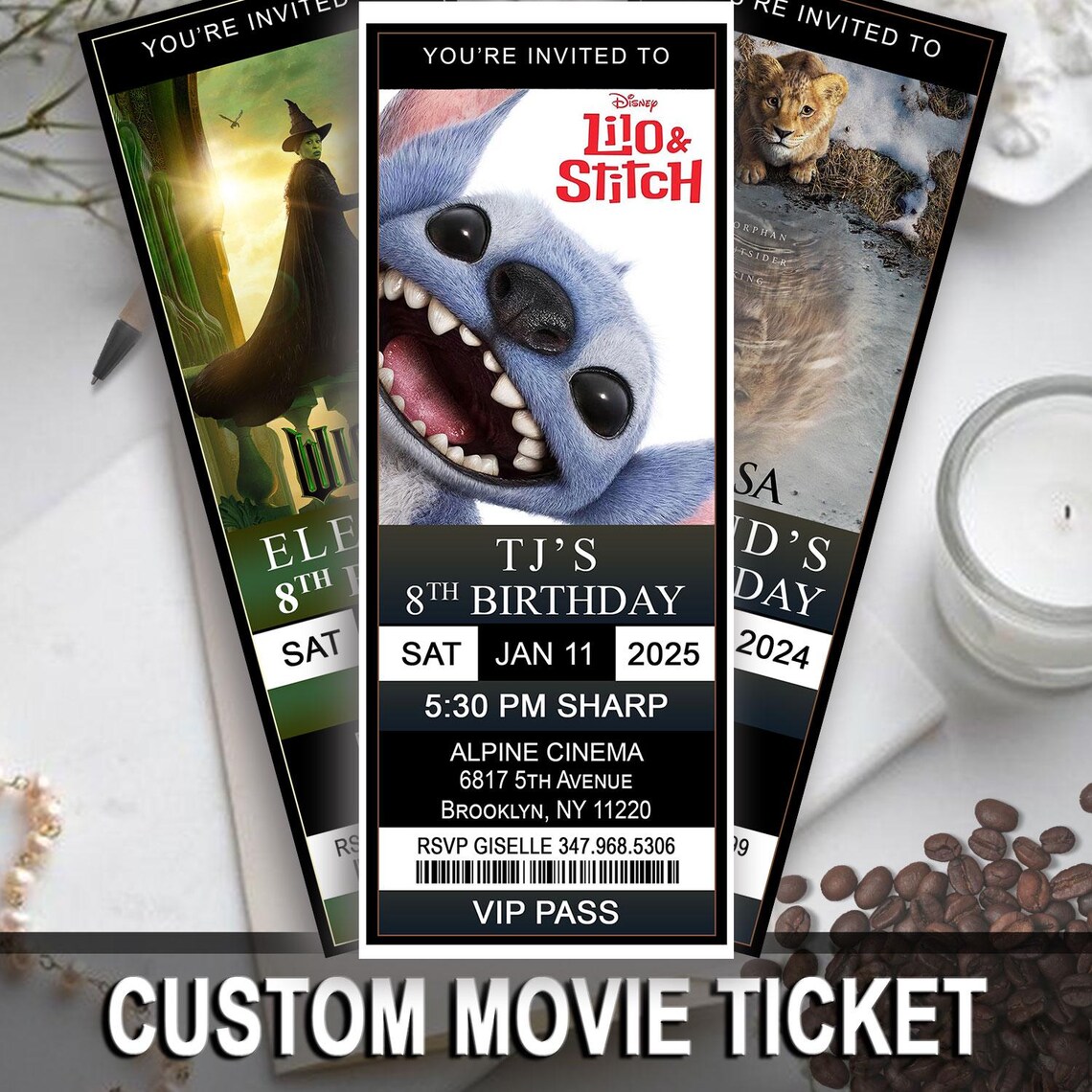 Custom Movie Ticket, Cinema Movie Surprise Gift Reveal, Movie Ticket ...