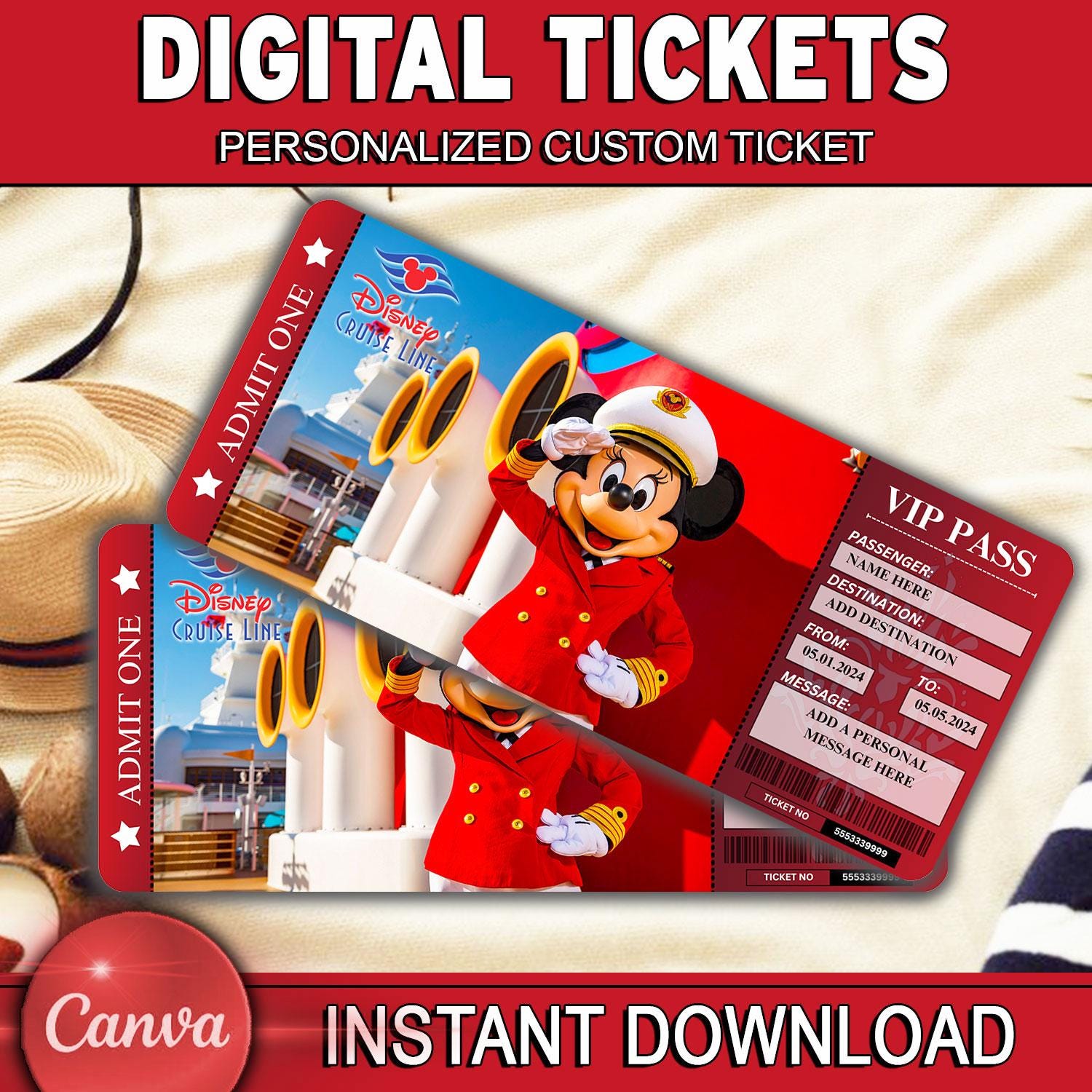 Mickey Mouse Clubhouse Ticket Invitations