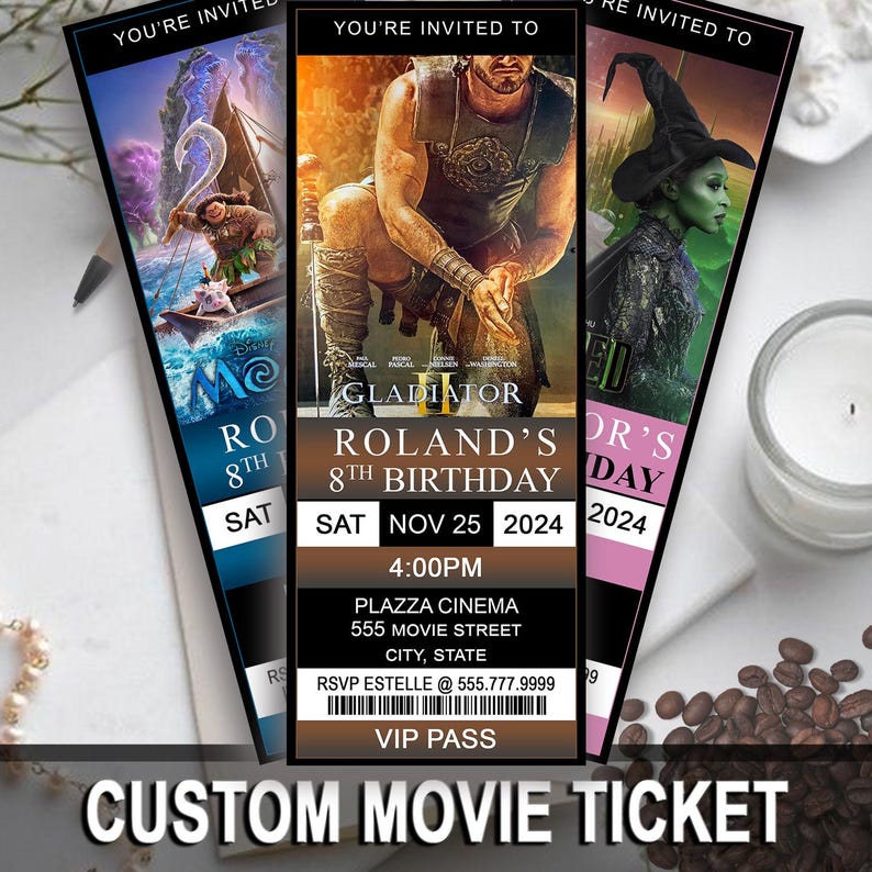 Custom Movie Ticket | Cinema Movie Surprise Gift Reveal | Movie Ticket ...