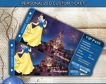 Personalized Disneyworld Ticket Theme Park Surprise Ticket, Gift Reveal ...
