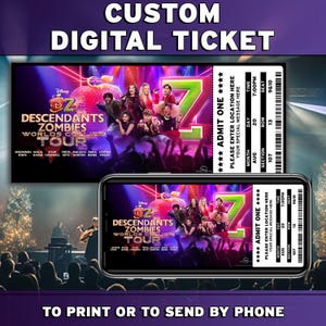 CANVA Printable Descendants Zombies Worlds Collide Tour Concert Show ...