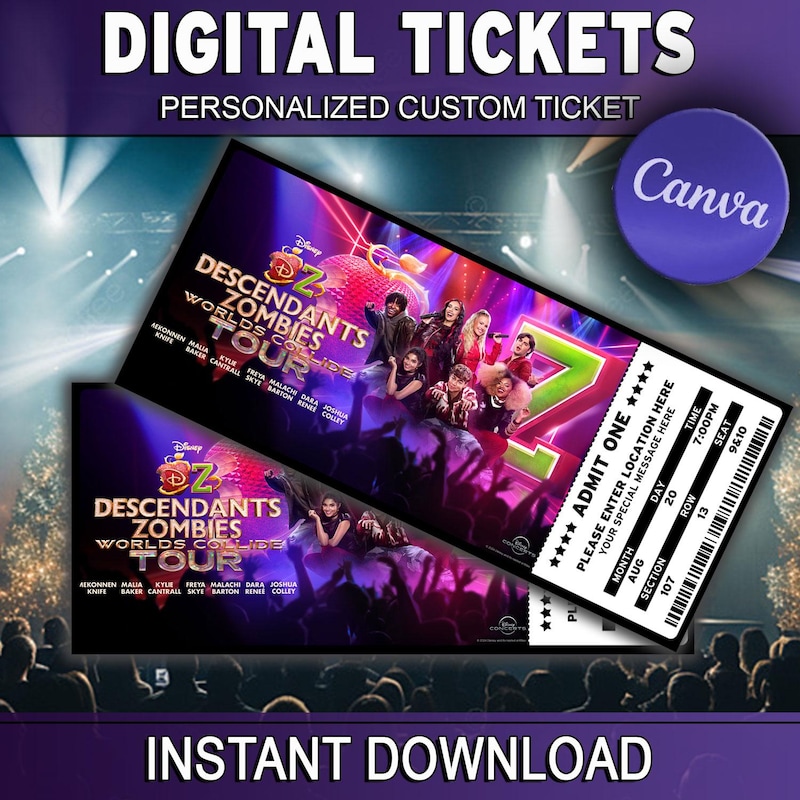 Zombies 4 Tickets - Etsy