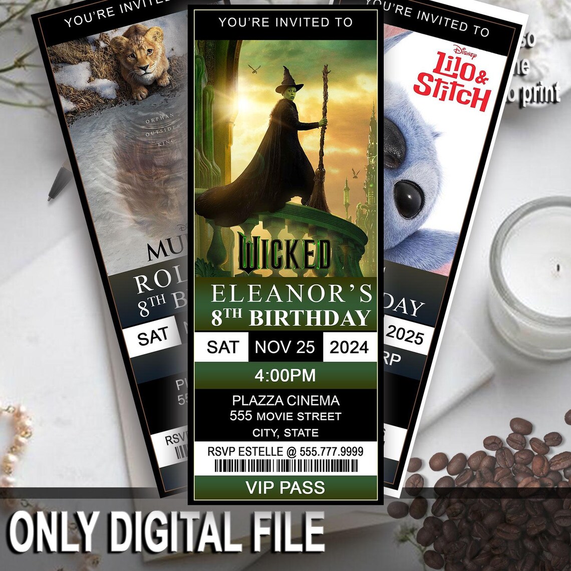 Custom Movie Ticket, Cinema Movie Surprise Gift Reveal, Movie Ticket ...