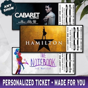 Custom Musical Theatre Ticket | West End Broadway Surprise Gift Reveal ...