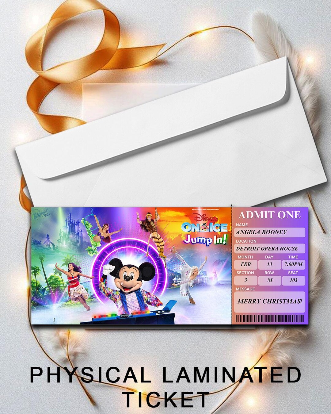 Personalised Disney on Ice Foil Ticket – Magical - Laminated Physical ...