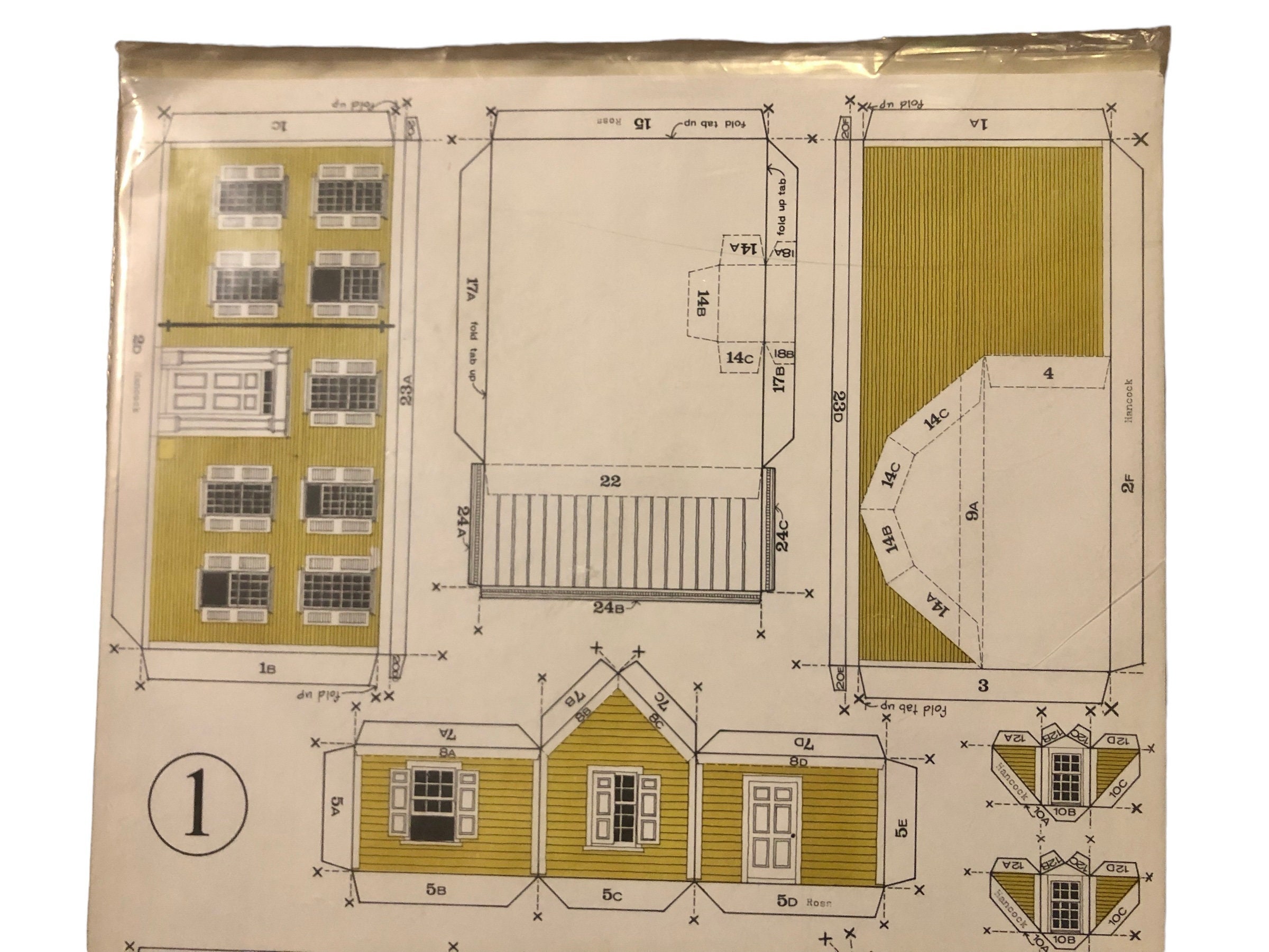 Vintage NOS 3D HO Gauge Mini-mansion Model Kit: Colonial Homes of ...