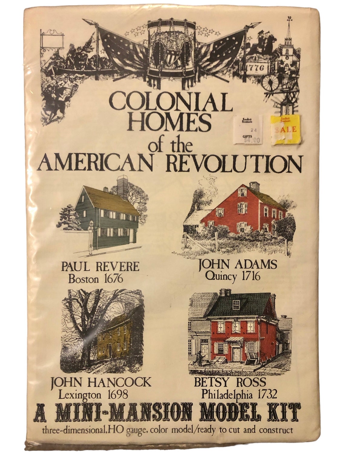 Vintage NOS 3D HO Gauge Mini-mansion Model Kit: Colonial Homes of ...