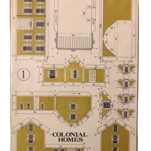 Vintage NOS 3D HO Gauge Mini-mansion Model Kit: Colonial Homes of ...