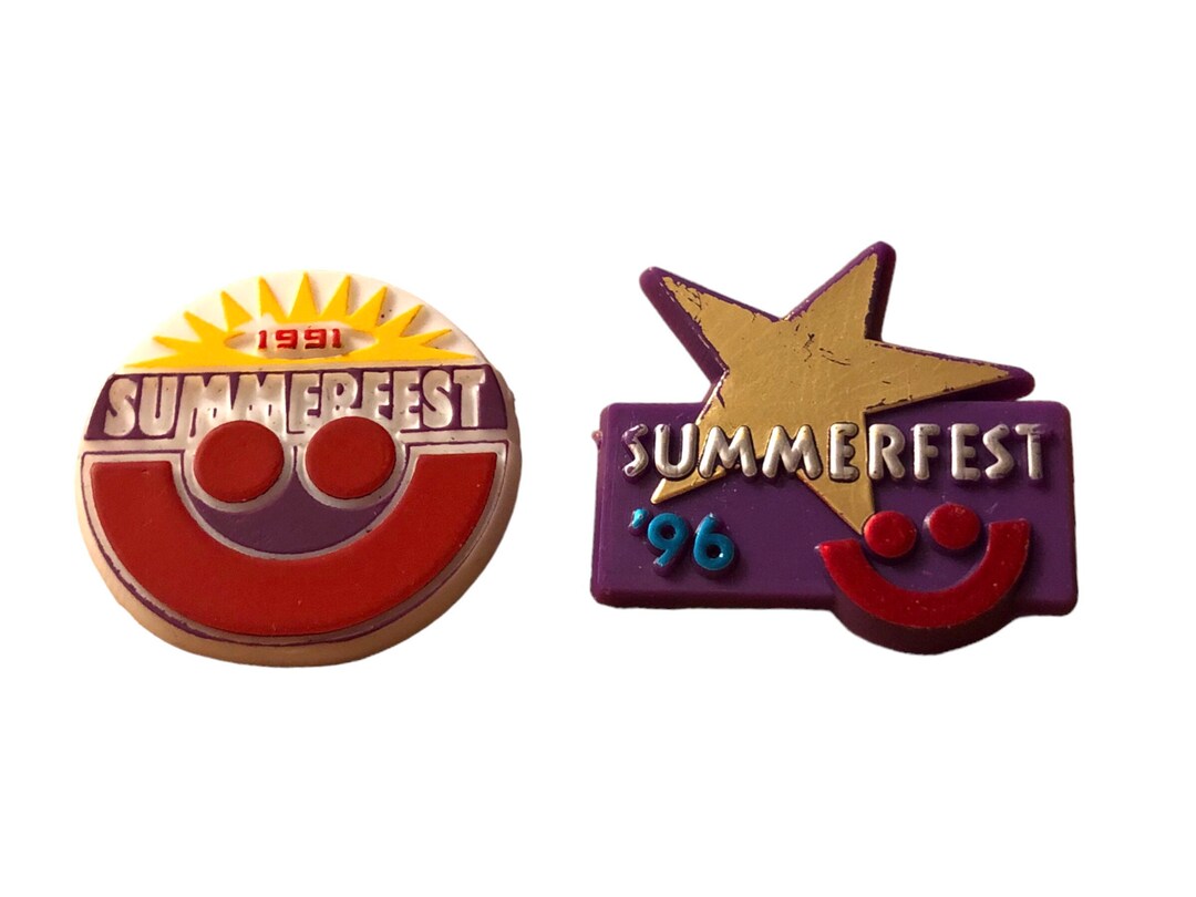 2 Vintage 1990s Summerfest Milwaukee Plastic Lapel Pins 1991 & 1996 - Etsy