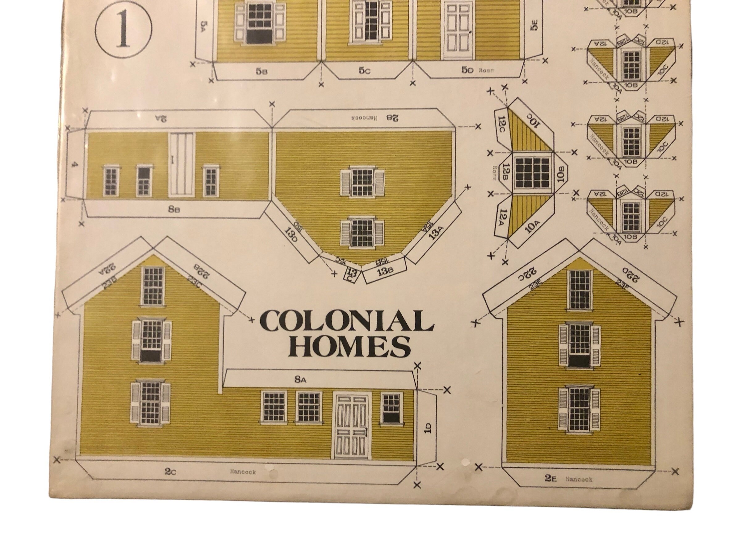 Vintage NOS 3D HO Gauge Mini-mansion Model Kit: Colonial Homes of ...