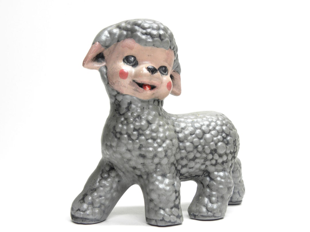 Mary Had an Odd Little Lamb . Creepy Cute Silver Gray Ceramic Farm ...
