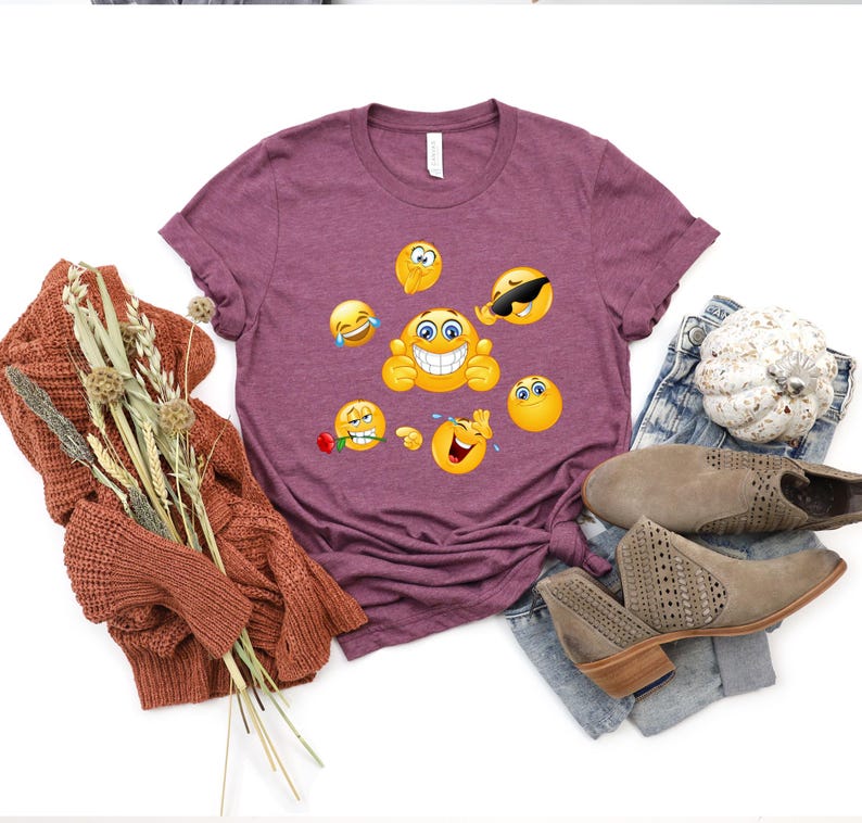 Emoji Face Shirt, Emojis Matching Family Shirt, Emoji Party Kids Shirt ...