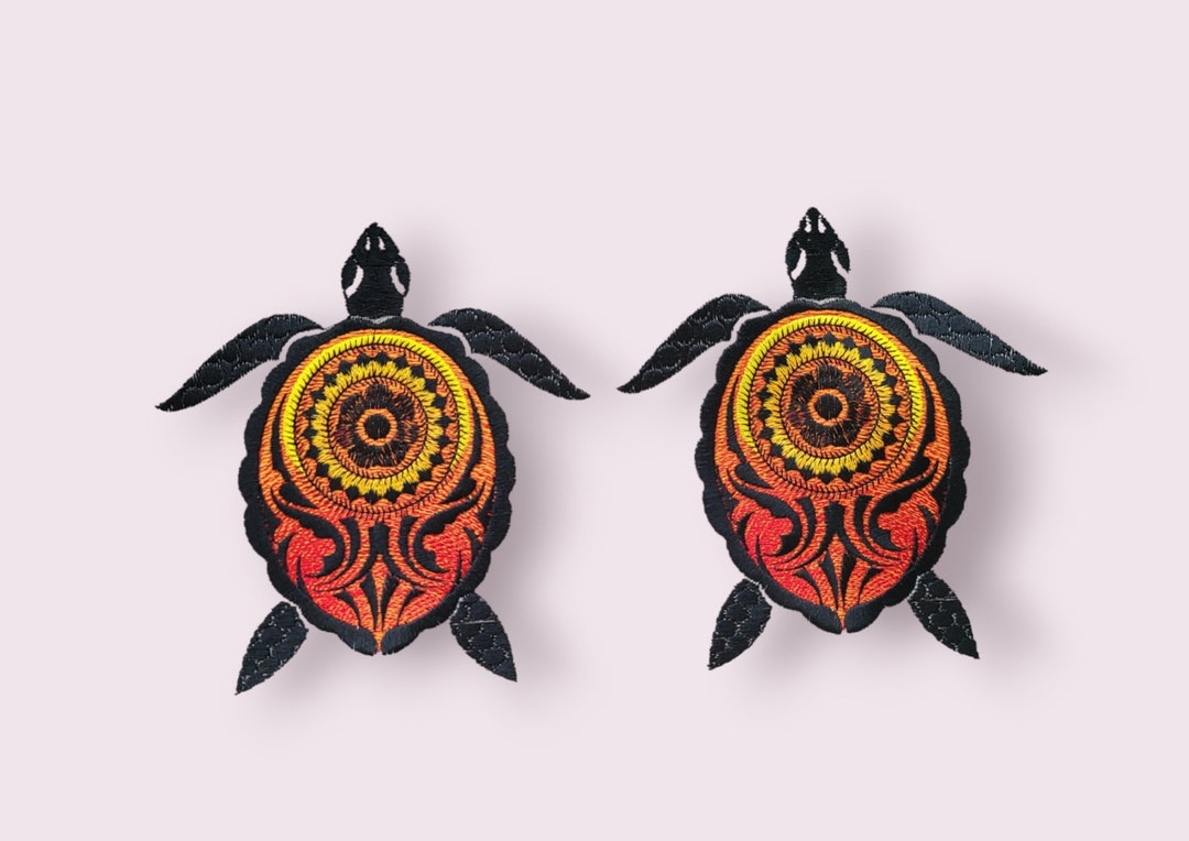 6 Turtle, Tribal Turtle Iron on Applique Patches, Native American ...