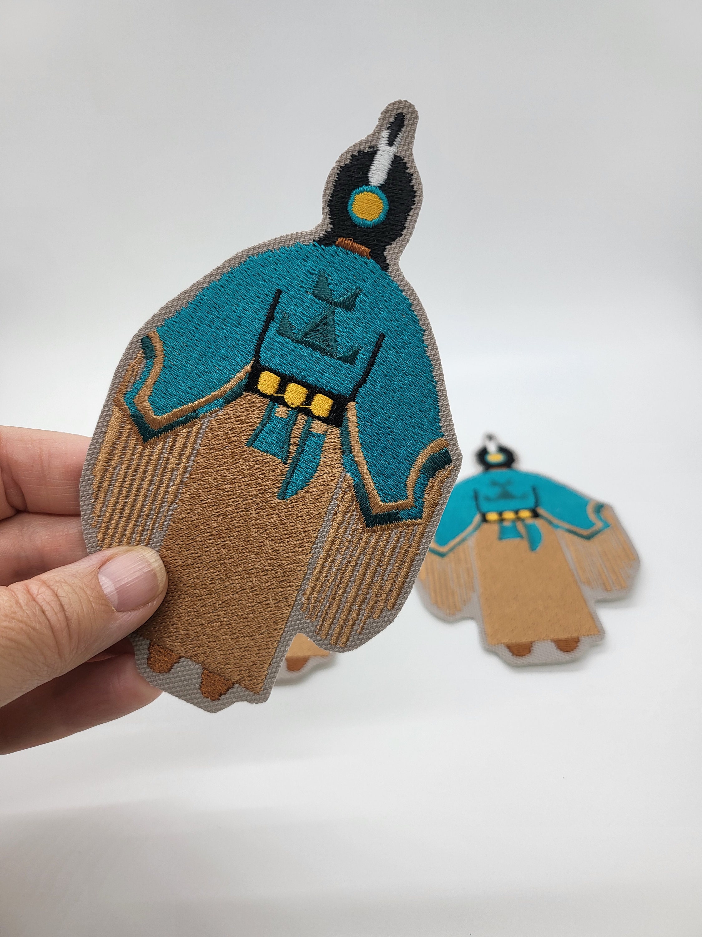 5 Traditional Dress Dancers Iron on Applique Patches, Native American ...