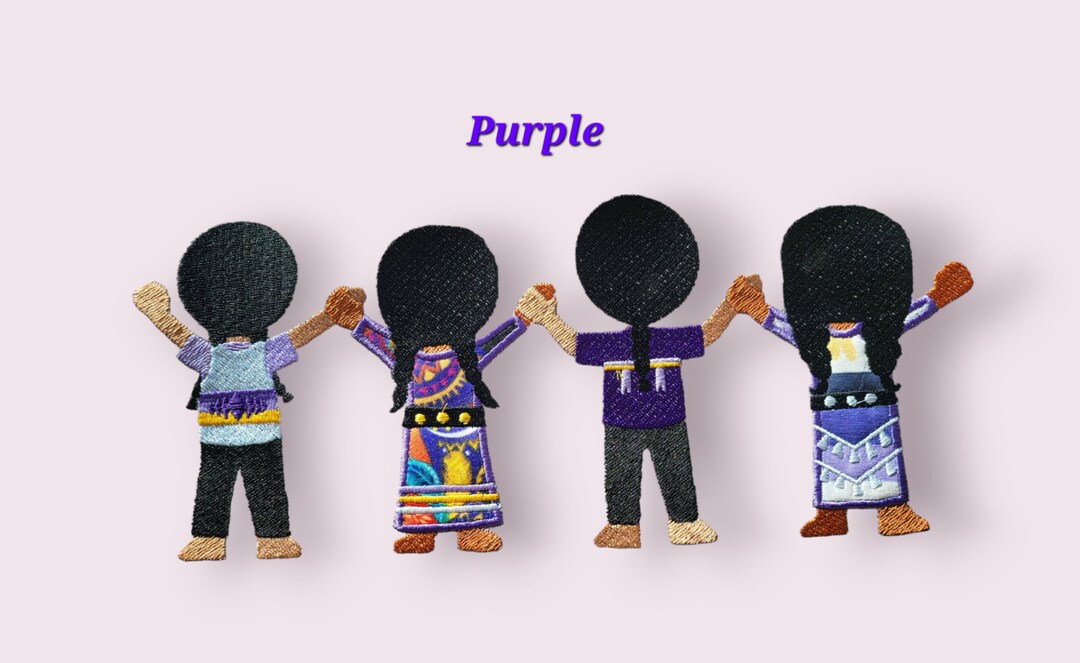 11 Indigenous Kids holding hands, Iron on applique patches, native ...