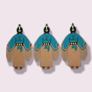 5 Traditional Dress Dancers Iron on Applique Patches, Native American ...