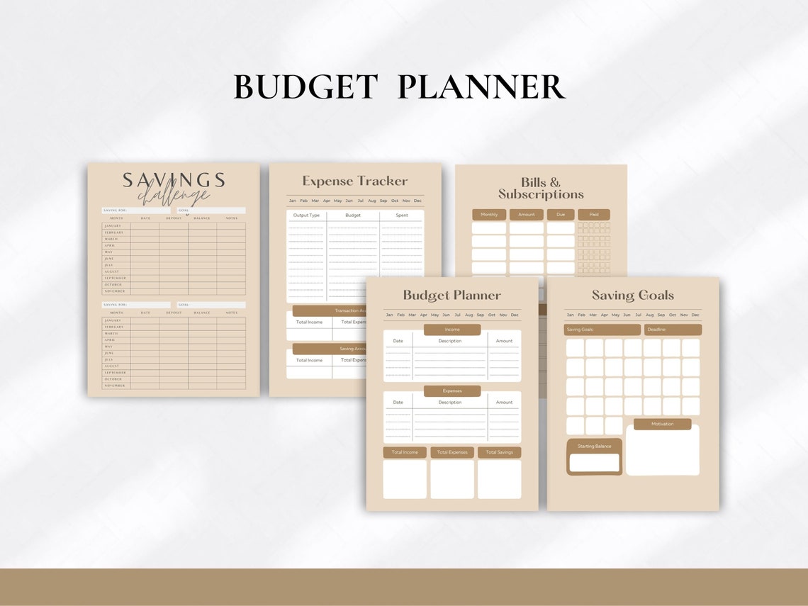 Digital Budget Planner Template | Editable in Canva & Word | Expense ...