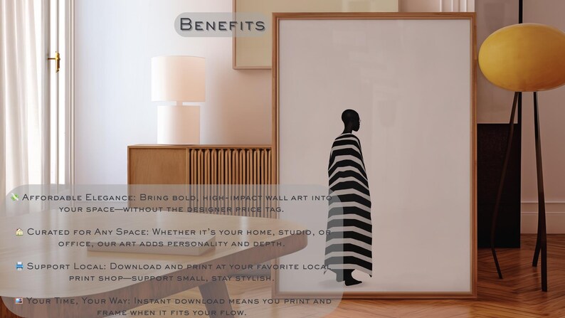 Minimalist Black and White Art Print, Black Woman Abstract Wall Art ...