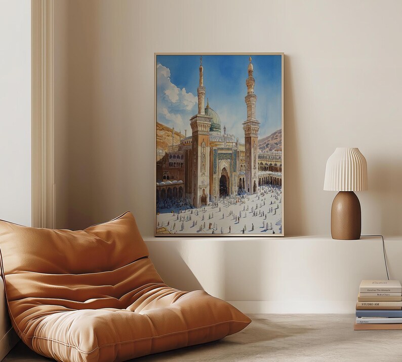 Madina Mosque Wall Art – Masjid Al-nabawi Digital Print, Islamic Art ...