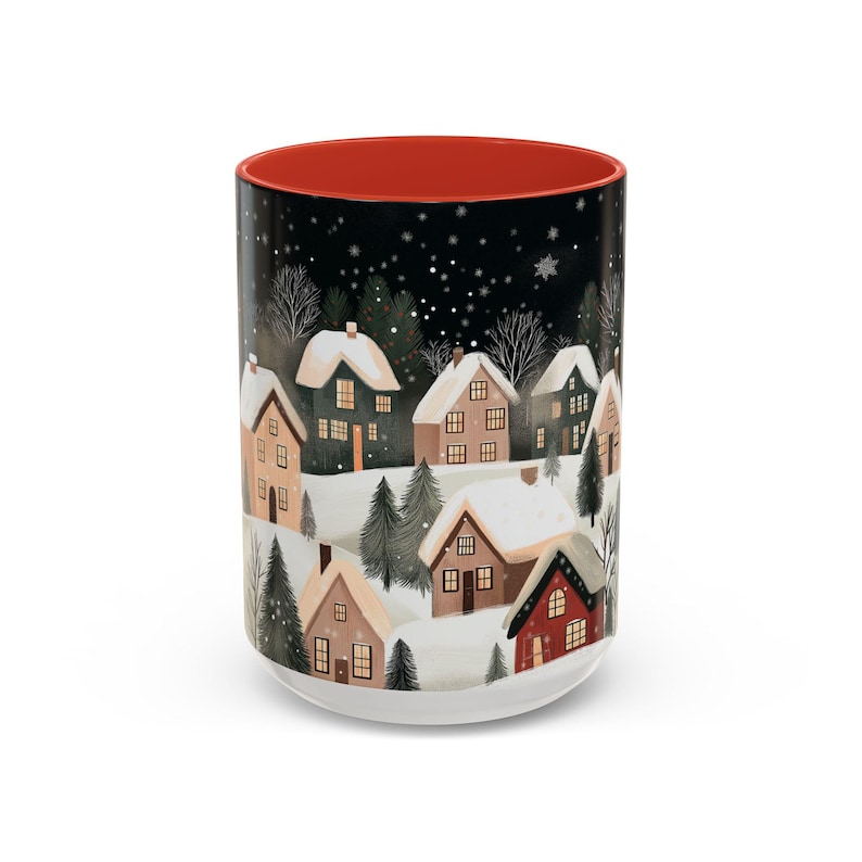 Cozy Winter Forest Coffee Mug, Christmas Forest Tea Cup, Winter Holiday ...