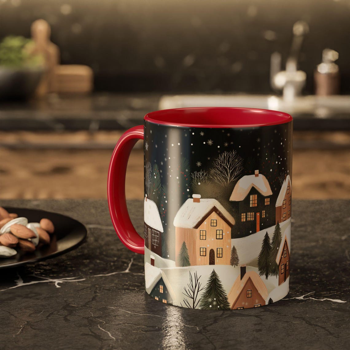 Cozy Winter Forest Coffee Mug, Christmas Forest Tea Cup, Winter Holiday ...