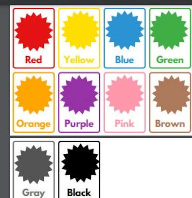 Educational Shapes and Colors Flashcards - Etsy