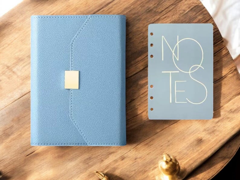 Leather Binder Notebook DIY Journal Cover Refillable Daily Planner ...
