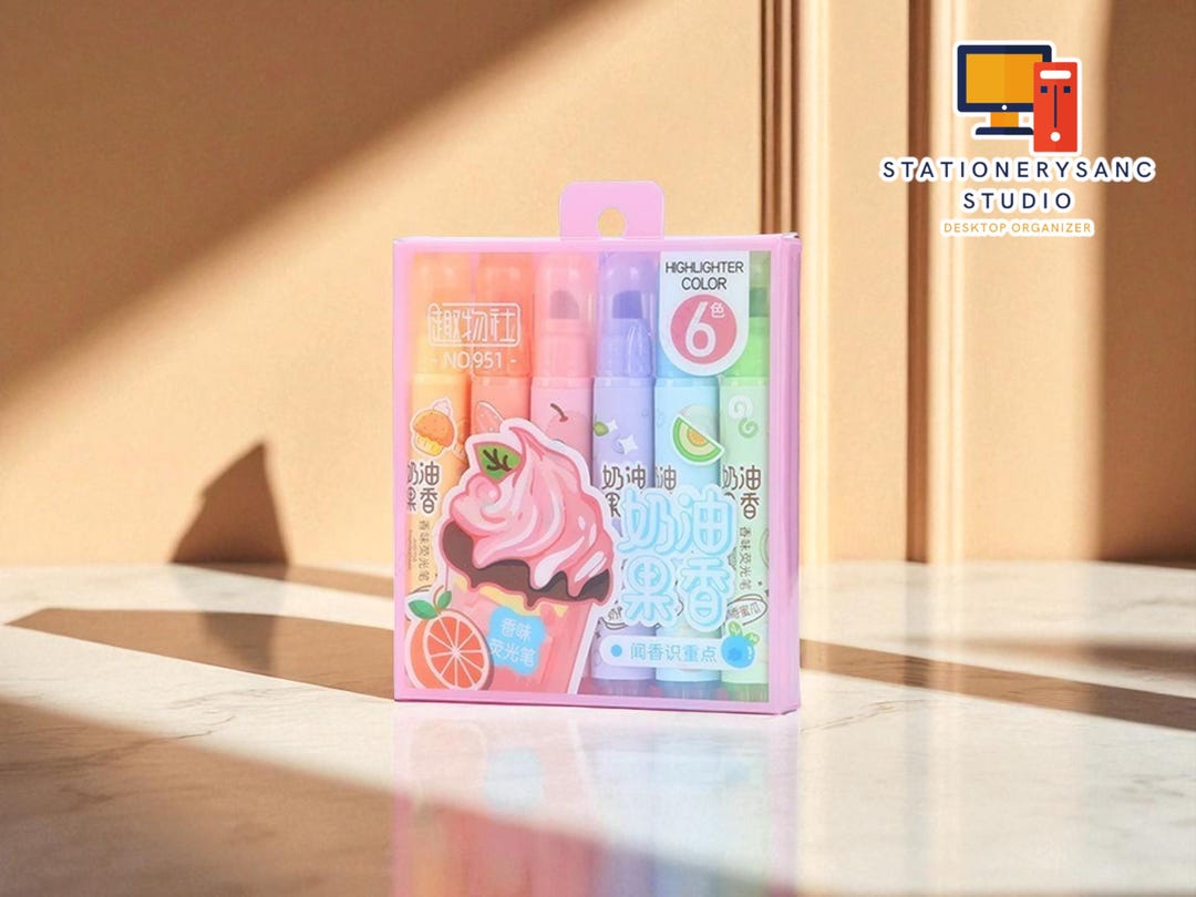 Fruity Scented Highlighters | Pastel Color Markers | Milk Scent ...