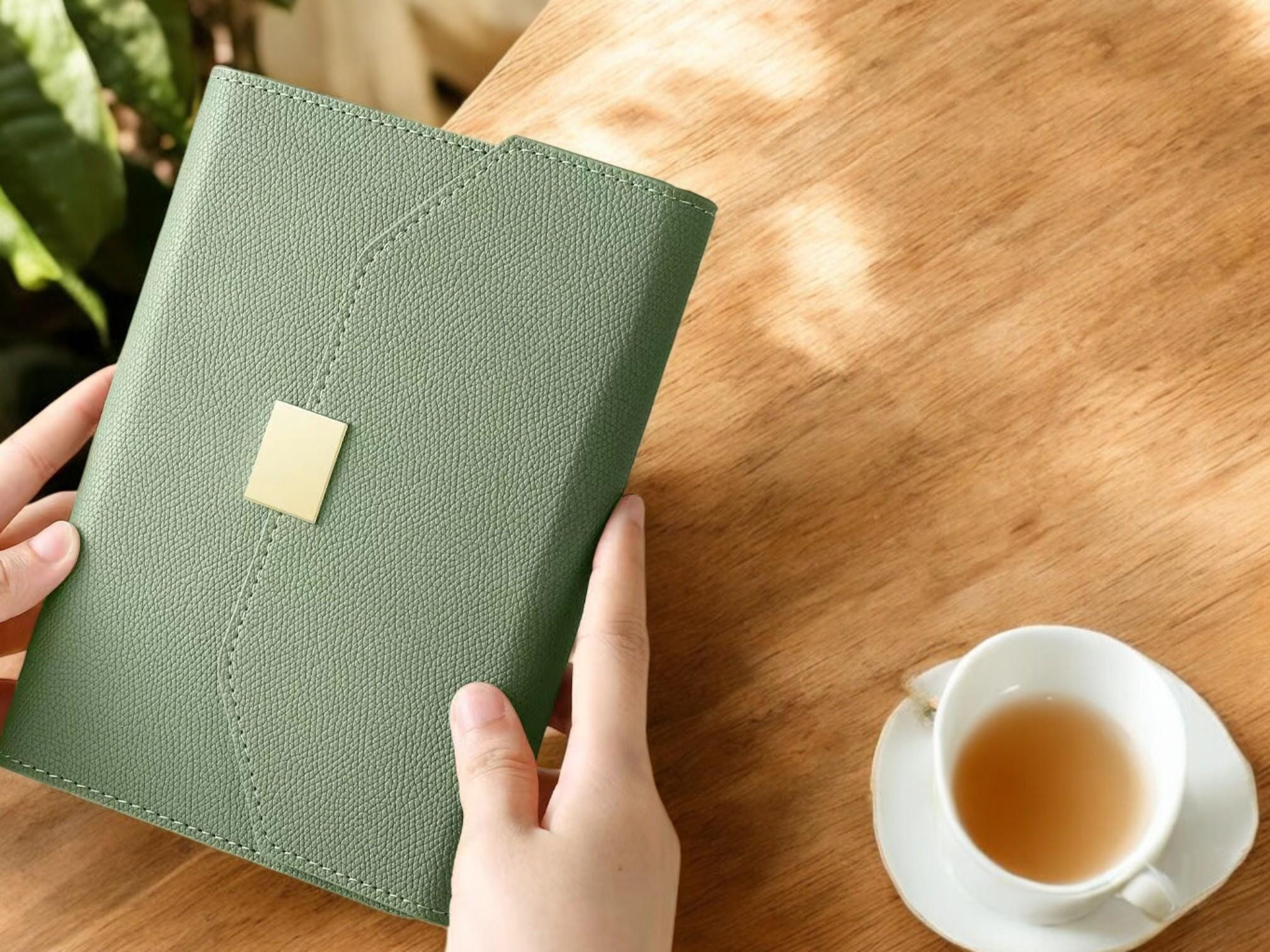 Leather Binder Notebook DIY Journal Cover Refillable Daily Planner ...