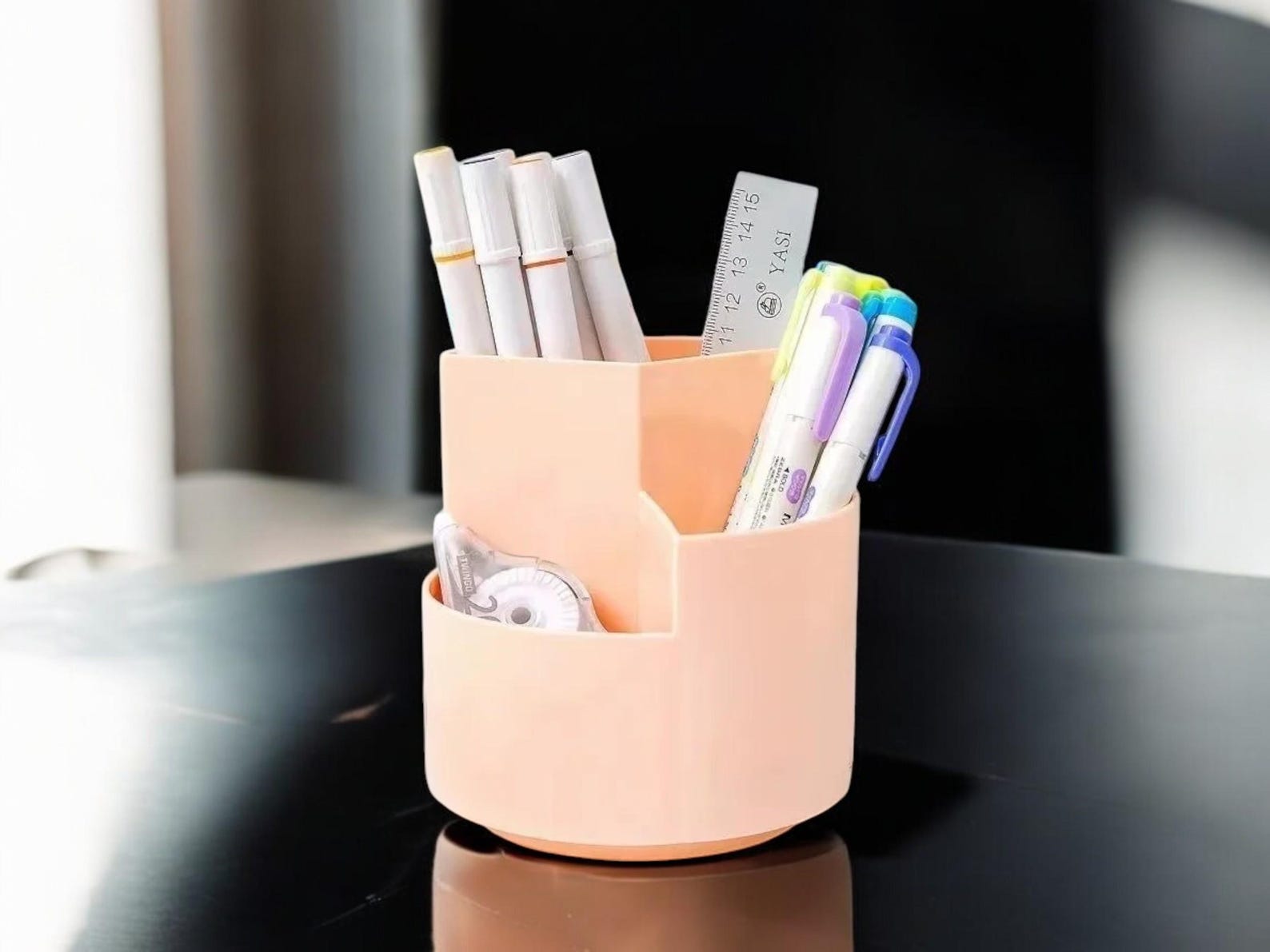 Rotating Desktop Organizer Multifunctional Pen Holder Large Capacity ...