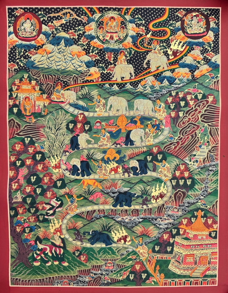 Way to Heaven Thangka Painting - Etsy