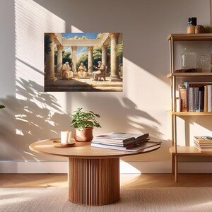 Aristotle Plato Socrates Canvas Art, Ancient Greek Philosophy School ...