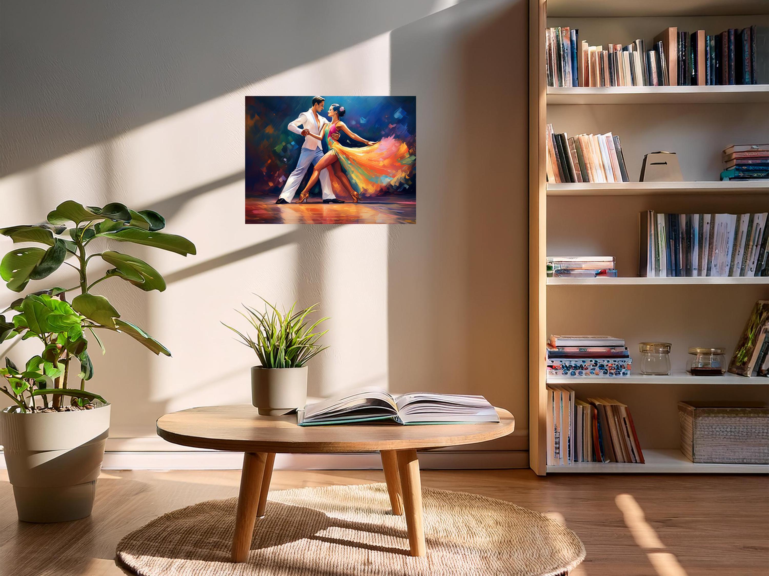 Dynamic Cha-cha Dance Canvas Print, Colorful Latin Art for Vibrant Home ...