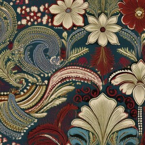 Canvas Art, Colonial American Patterns, Vintage Floral Wall Decor ...