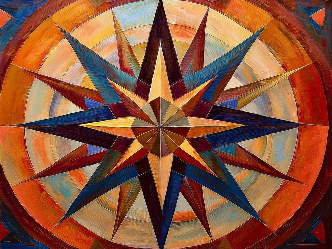 Navajo Star Geometric Canvas Art Southwestern Home Decor Eco-friendly ...