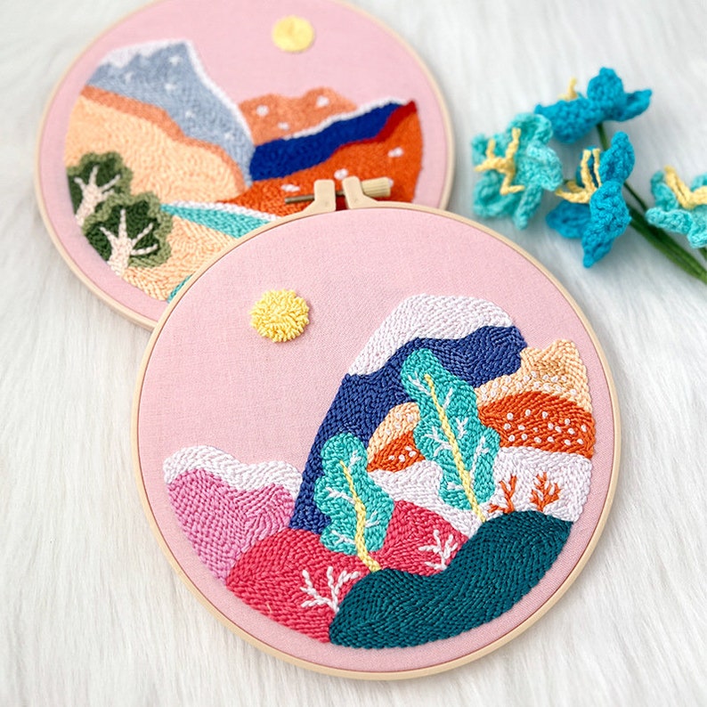 KIT DIY Punch Needle, Kit Broderie, Accessoires Inclus, Broderie ...