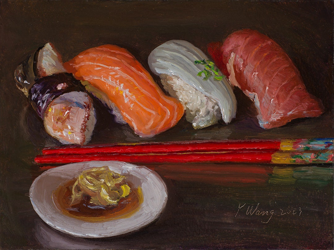 Nigiri Sushi, Signed Fine Art Print of Original Still Life Painting ...