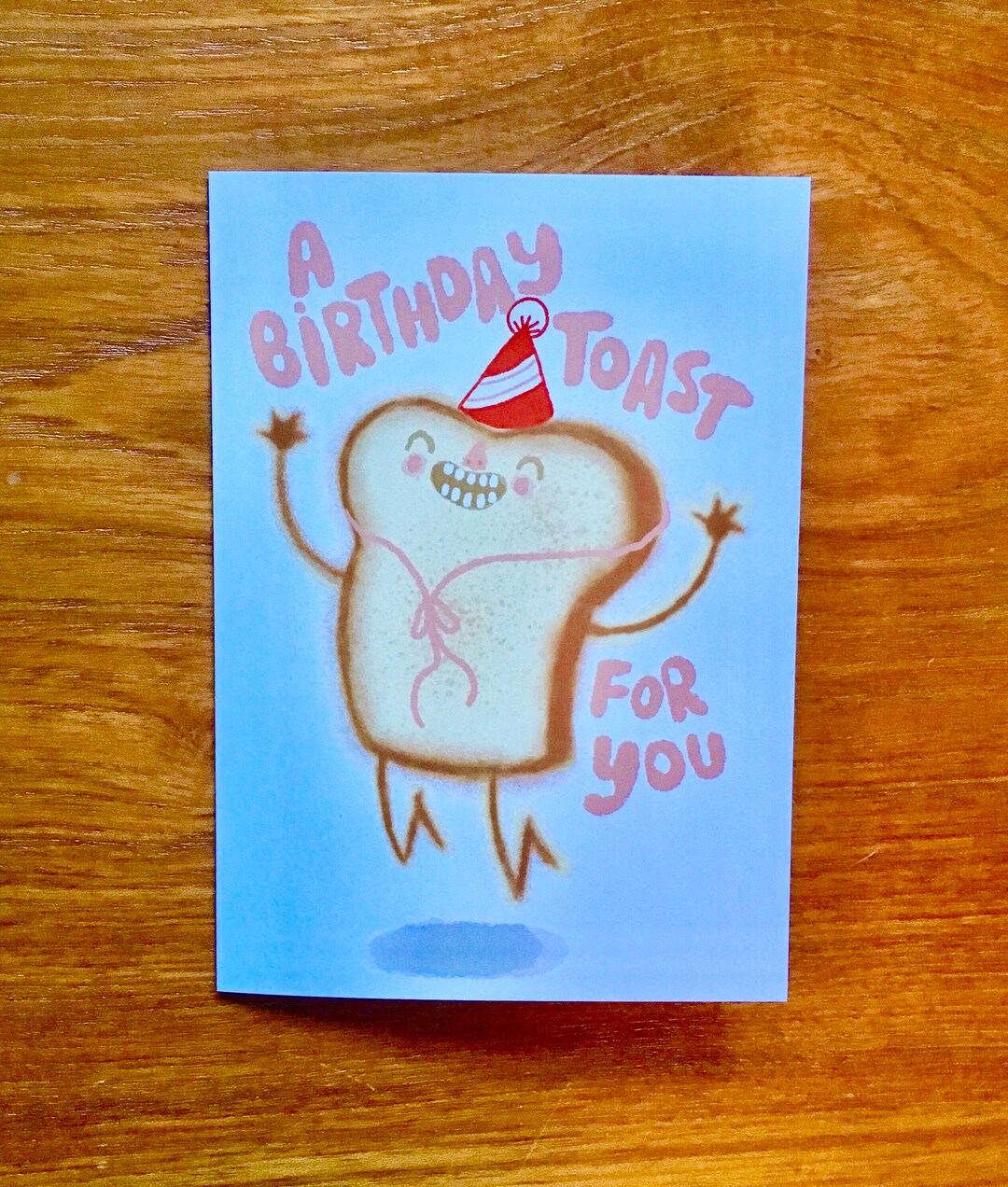 A Birthday Toast to You Illustrated Birthday Card - Etsy