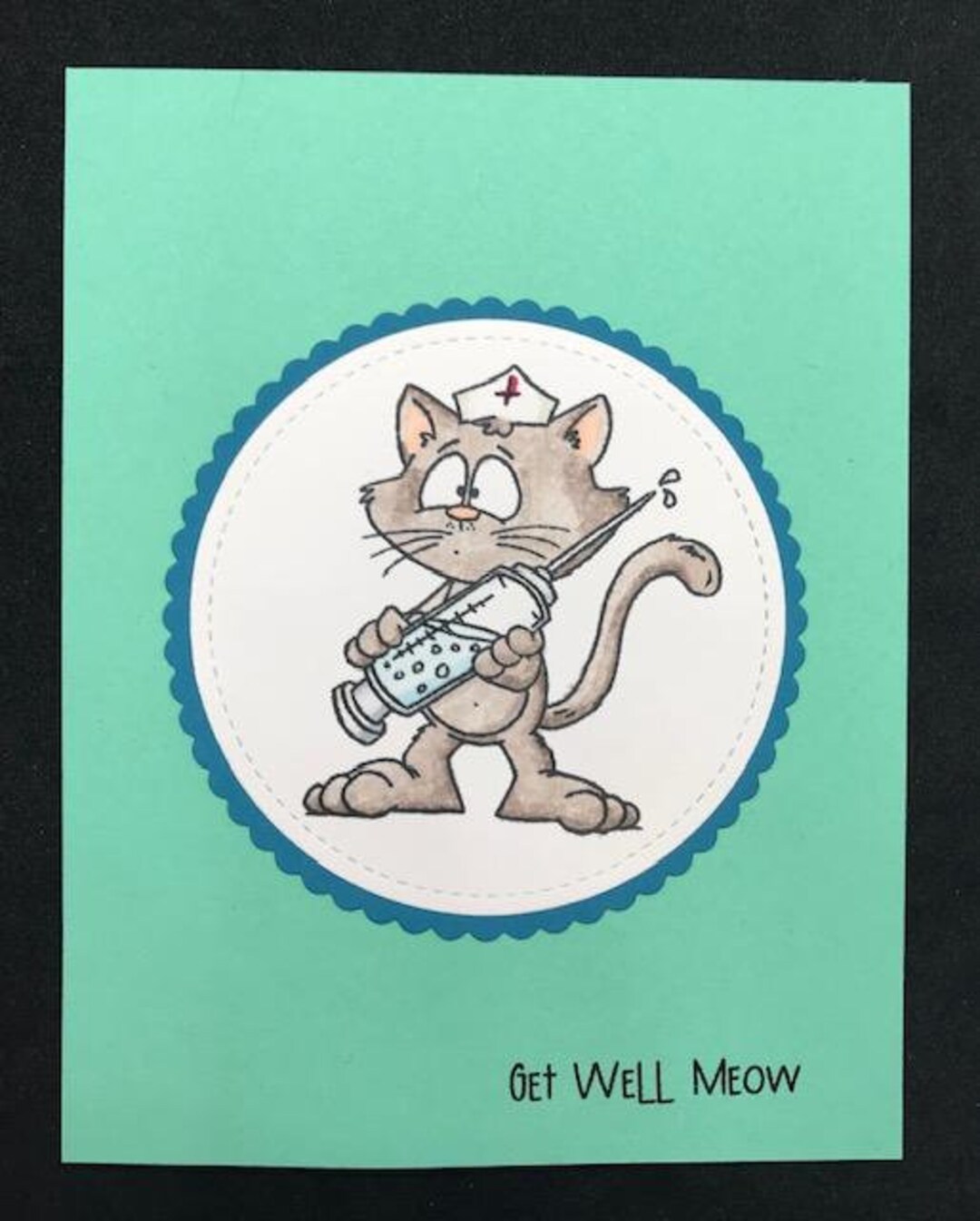 Get Well Meow Card - Etsy