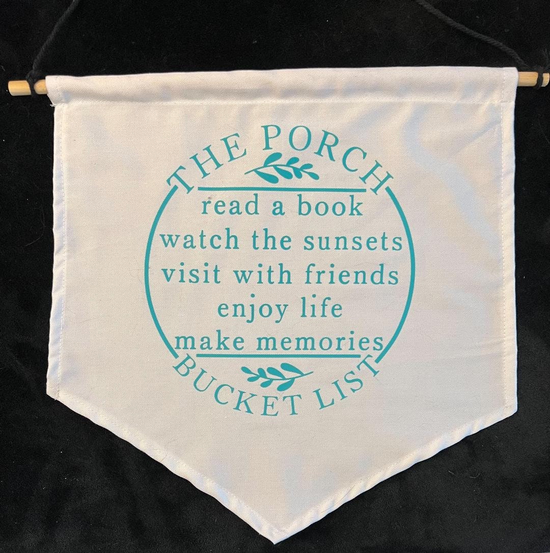 The Porch Bucket List Hanging Banner - Etsy