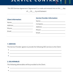 Printable SEO Contract Template - SEO Services Agreement Template Word ...
