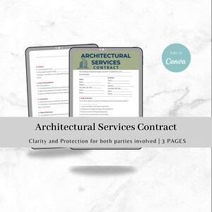 Architectural Services Contract Template | Professional Agreement for ...