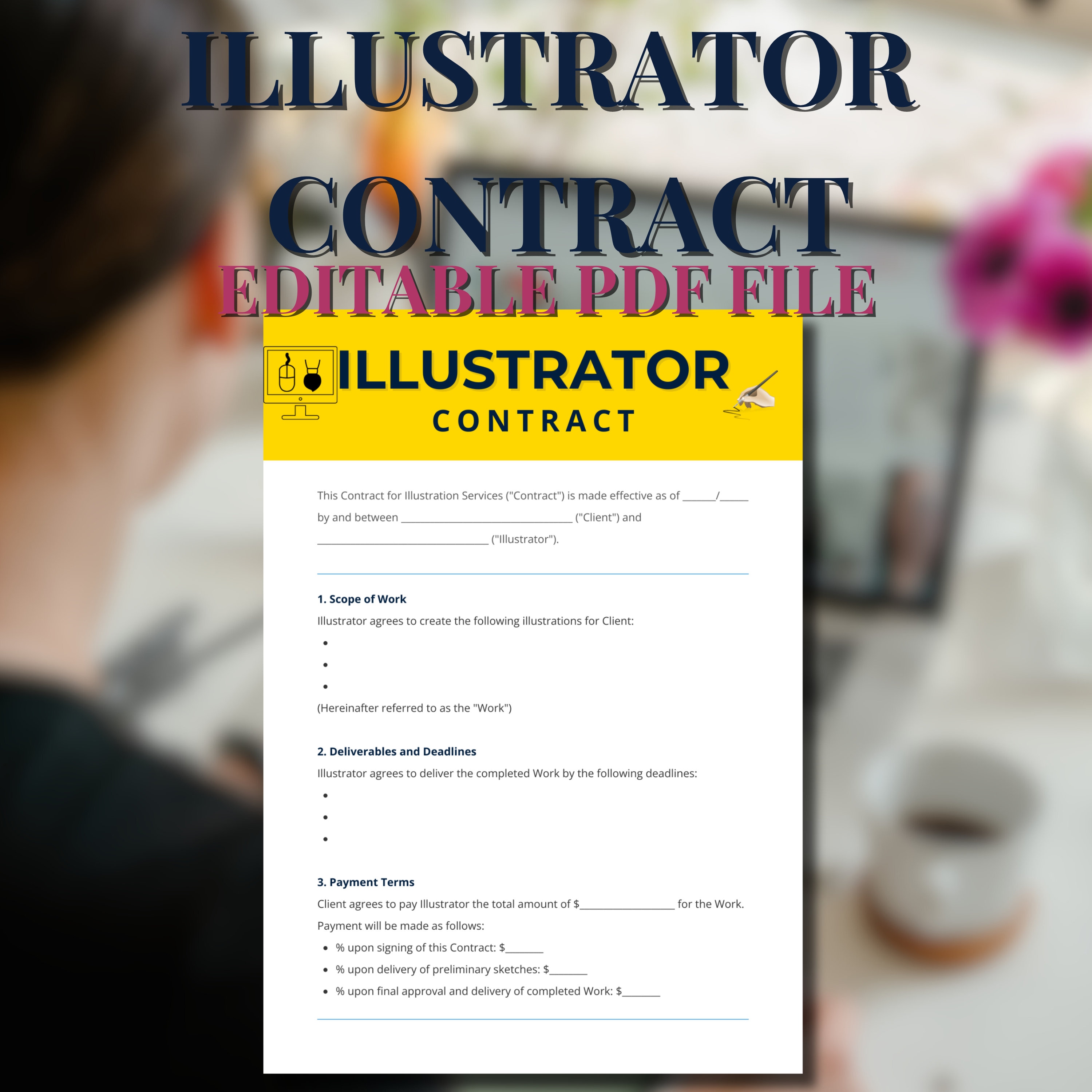 Illustration Contract Template, Freelance Illustrator Agreement ...