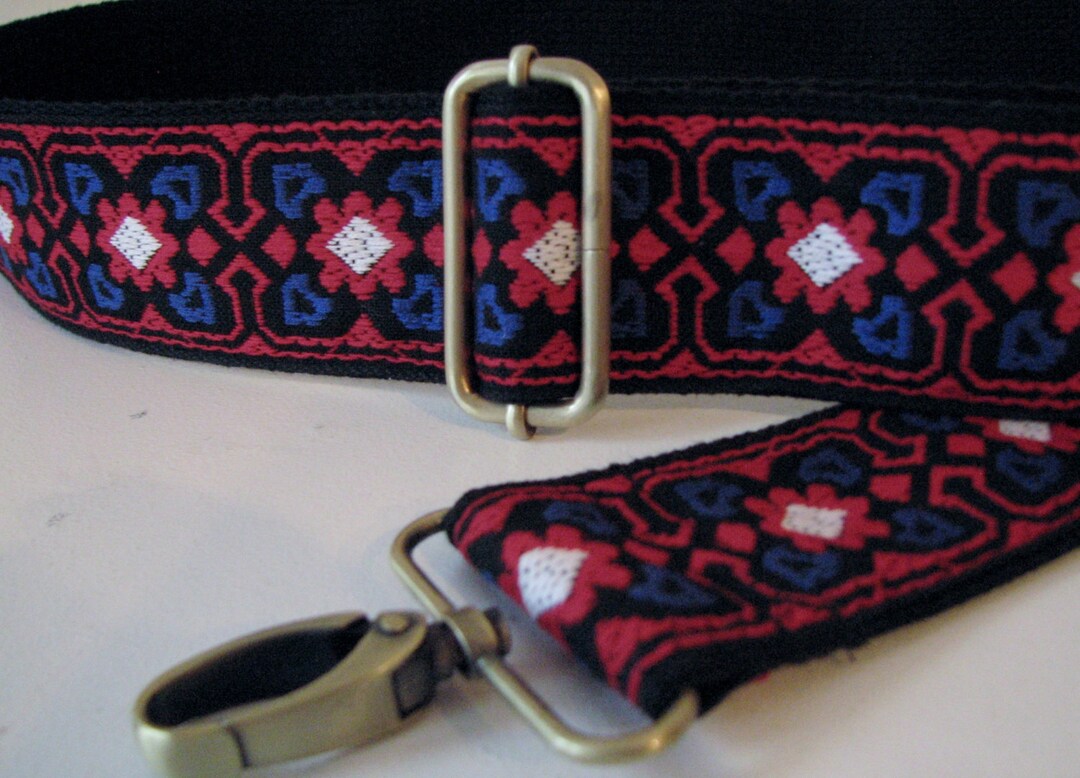 Custom Handbag Strap, Vintage Trim, Red White and Blue, 2 Inch Width - Etsy